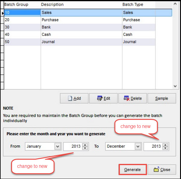 VA0010 Accounting: How to Generate Batch